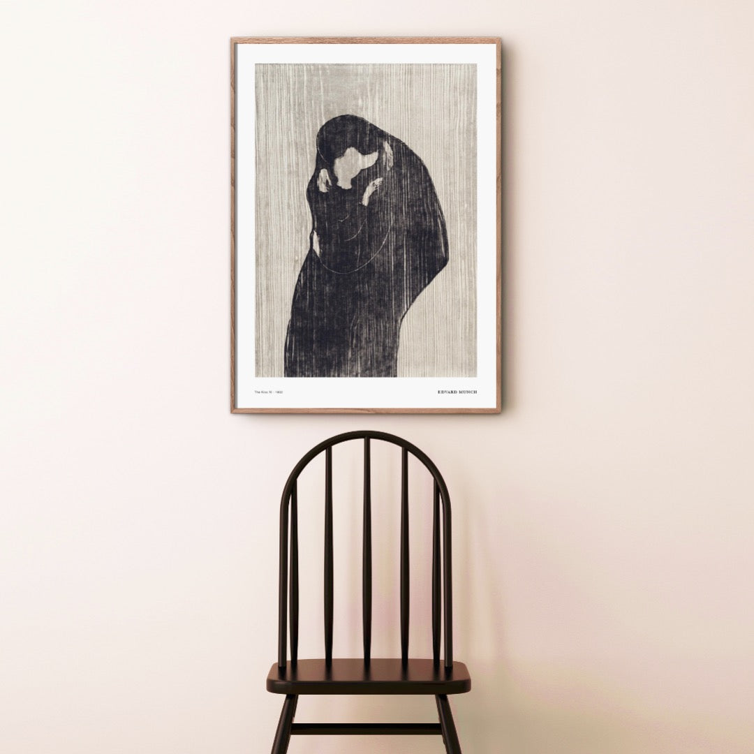Kysset, 1902 - kunstplakat af Edvard Munch – PaperDonkey.com