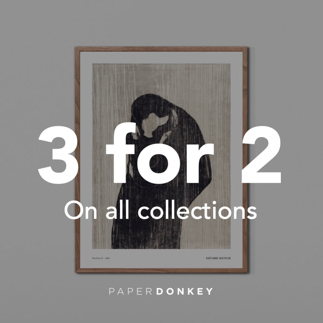 Kysset, 1902 - kunstplakat af Edvard Munch – PaperDonkey.com