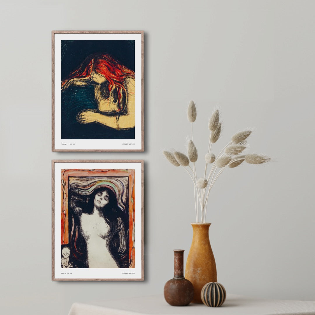Vampyr II, 1895-1902 - kunstplakat af Edvard Munch – PaperDonkey.com